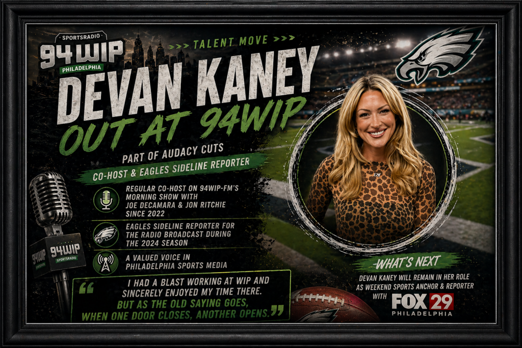 Devan Kaney Out at 94WIP, Ends Run as Eagles Sideline Reporter Amid ...